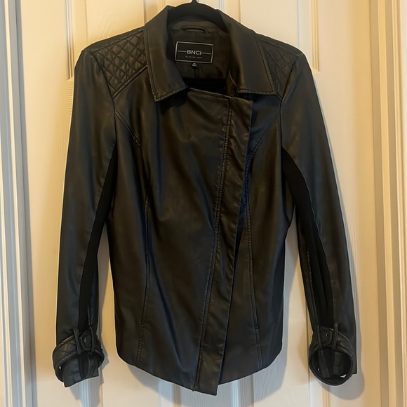 blanc noir | Jackets & Coats | Faux Leather Jacket | Poshmark